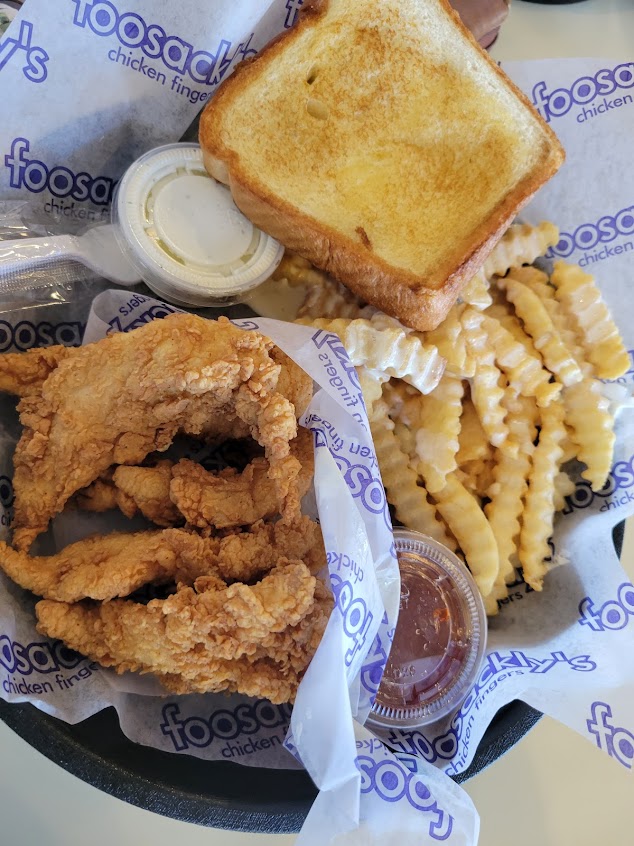 Foosackly's Menu Auburn AL, Chicken Fingers in a Box, Delicious Salads ...
