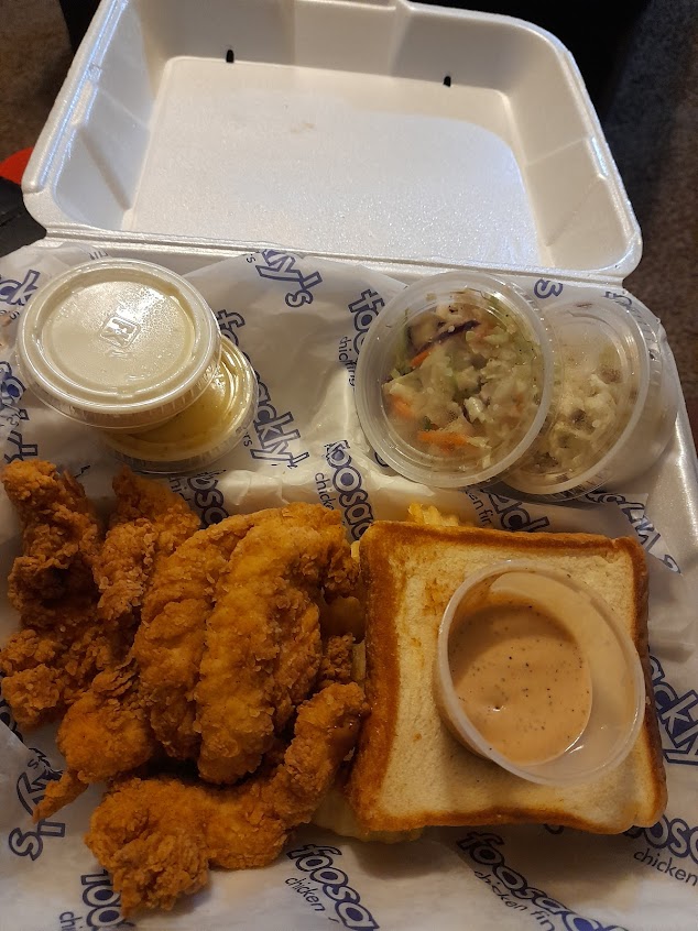 Foosackly's Menu Auburn AL, Chicken Fingers in a Box, Delicious Salads ...